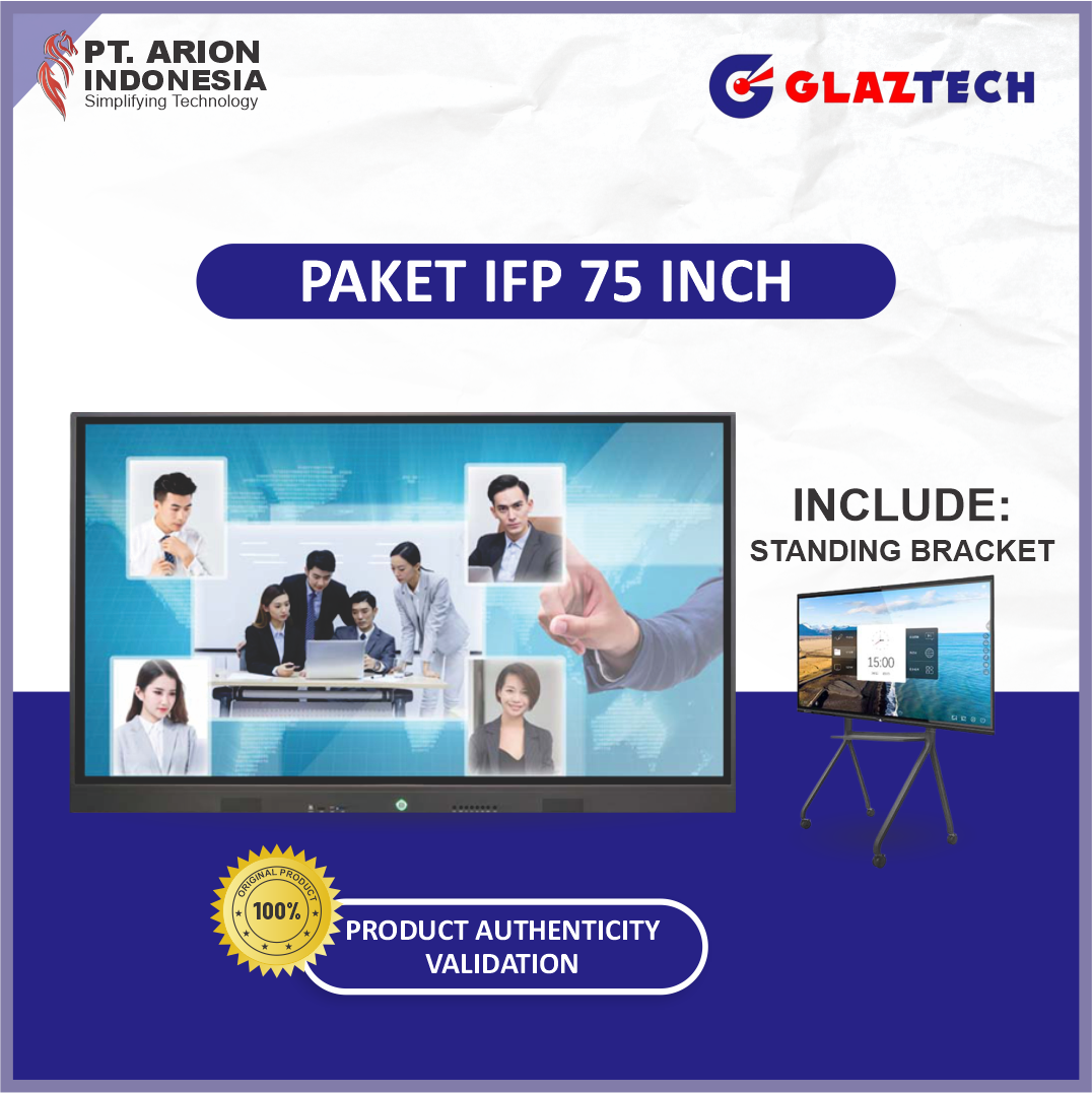 Paket Interactive Flat Panel (IFP) 75inch – Glaztech – Toko Video Wall